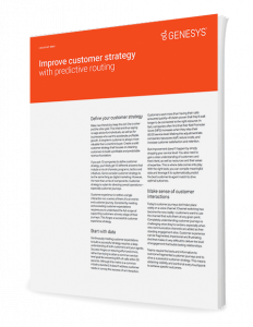 Improve customer strategy with predictive routing | Genesys