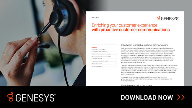 Enrich CX with Proactive Communications | Genesys