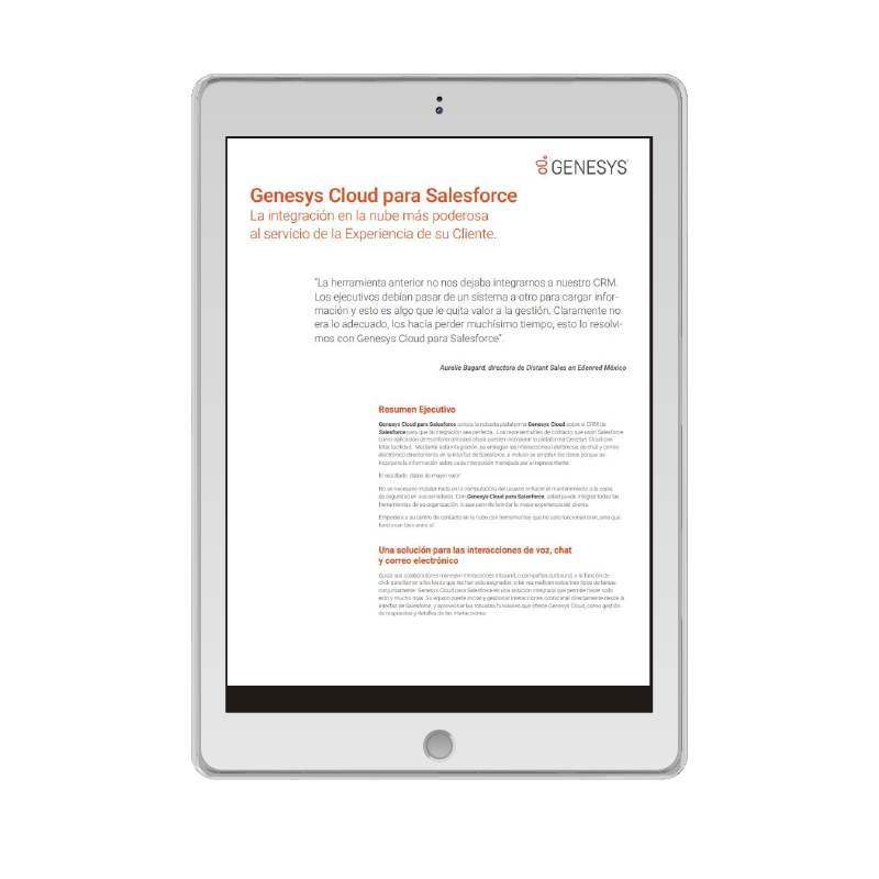 Integración de Genesys Cloud CX con Salesforce