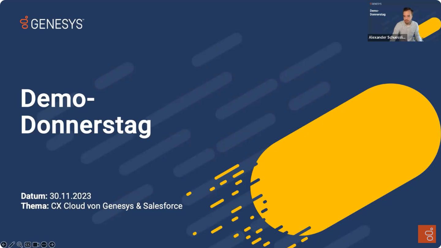 Demo Donnerstag CX Cloud von Genesys & Salesforce | Genesys